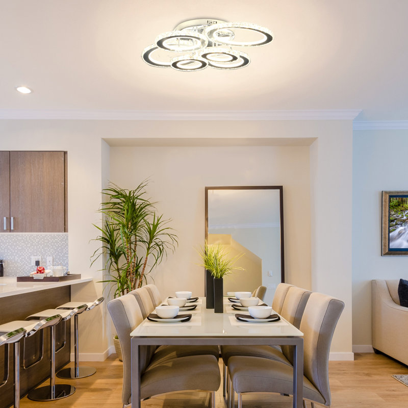 Mercer41 Alfon LED Semi Flush Mount | Wayfair